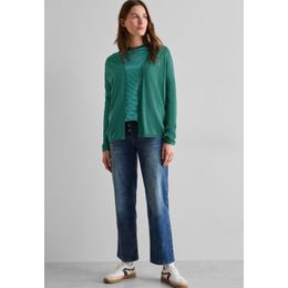 Cardigan Cecil, Damen, Gr. XL44, grün (sea grün), Web, 60% Baumwolle, 40% Viskose, unifarben, normal normal, ohne Ausschnitt, Bündchen, Strickjacken, im soften Baumwoll-Mix