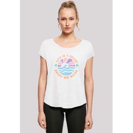 T-Shirt F4NT4STIC "Life Is A Beach Enjoy The Waves", Damen, Gr. S, weiß, Obermaterial: 100% Baumwolle, regular fit, Rundhals, ohne Bündchen, Shirts T-Shirt, Premium Qualität