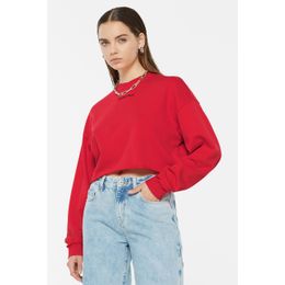 Sweater Harlem Soul, Damen, Gr. XL, blau (glory), Sweatware, Material: 100% Baumwolle, bedruckt, regular fit kurz, Rundhals, eingesetzt Rippb&uuml;ndchen, Sweatshirts Sweater, mit Used-Kante am &Auml;rmel