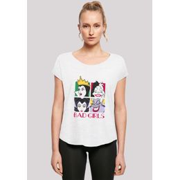 T-Shirt F4NT4STIC "Villains Bad Girls", Damen, Gr. S, wei&szlig;, Obermaterial: 100% Baumwolle, regular fit, Rundhals, ohne B&uuml;ndchen, Shirts T-Shirt, Print