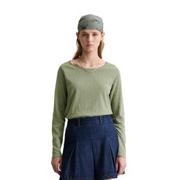 Marc O'Polo Damen Langarmshirt "aus Organic Cotton"desert sage, Basic, Gr. XXS, MARC O'POLO DENIM, unifarben, Obermaterial: 100% Baumwolle, Shirts