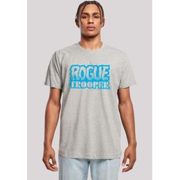 T-Shirt F4NT4STIC "Rogue Trooper Comic Book Blue Logo", Herren, Gr. L, erdgrau, Obermaterial: 100% Baumwolle, regular fit, Rundhals, ohne Bündchen, Shirts, Premium Qualität