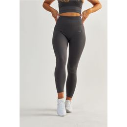 Trainingstights BESHAPED "Lichaam Boost", Damen, Gr. XS, US-Gr&ouml;&szlig;en, grau, 90% Nylon, 10% Elasthan, unifarben, lang, Hosen, mit elastischer Eigenschaft