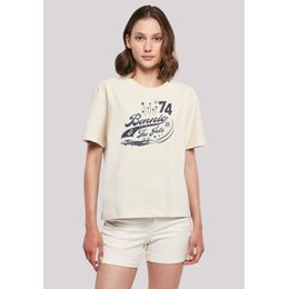 T-Shirt F4NT4STIC "Elton John Bennie And The Jets", Damen, Gr. L, beige (sandwei&szlig;), Obermaterial: 100% Baumwolle, oversize, Rundhals, ohne B&uuml;ndchen, Shirts T-Shirt, Musik, Band, Logo