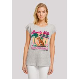 T-Shirt F4NT4STIC "Beverly Hills California Glamour Summer", Damen, Gr. 4XL, grau (erdgrau), Obermaterial: 100% Baumwolle, regular fit, Rundhals, ohne B&uuml;ndchen, Shirts T-Shirt, Premium Qualit&auml;t