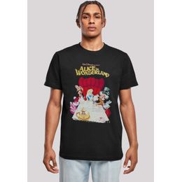 T-Shirt F4NT4STIC "Disney Alice im Wunderland Retro Poster", Herren, Gr. XL, schwarz, Obermaterial: 100% Baumwolle, regular fit, Rundhals, ohne B&uuml;ndchen, Shirts T-Shirt, Herren,Premium Merch,Regular-Fit,Basic,Bedruckt