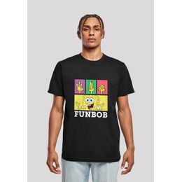 T-Shirt F4NT4STIC "Spongebob Schwammkopf FUNBOB", Herren, Gr. M, schwarz, Obermaterial: 100% Baumwolle, regular fit, Rundhals, ohne Bündchen, Shirts, Herren,Premium Merch,Regular-Fit,Basic,Bedruckt