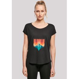 F4NT4STIC Damen T-Shirt "Berg Sonnenuntergang Geometrisch"schwarz, Gr. XXL, Obermaterial: 100% Baumwolle, Shirts, Premium Qualit&auml;t