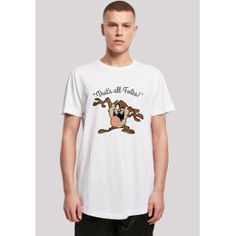 T-Shirt F4NT4STIC "Looney Tunes Taz That's All Folks", Damen, Gr. XXL, wei&szlig;, Obermaterial: 100% Baumwolle, regular fit, Rundhals, ohne B&uuml;ndchen, Shirts T-Shirt, Print