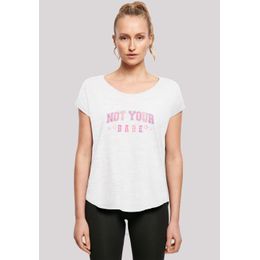 T-Shirt F4NT4STIC "Girl Power Not Your Babe Internationaler Frauentag", Damen, Gr. S, wei&szlig;, Obermaterial: 100% Baumwolle, regular fit, Rundhals, ohne B&uuml;ndchen, Shirts T-Shirt, Premium Qualit&auml;t