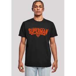 T-Shirt F4NT4STIC "DC Comics Superman My Hero", Damen, Gr. XL, schwarz, Obermaterial: 100% Baumwolle, regular fit, Rundhals, ohne B&uuml;ndchen, Shirts T-Shirt, Herren,Premium Merch,Regular-Fit,Basic,Bedruckt