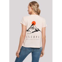 T-Shirt F4NT4STIC "Escape Discover the World Mountain", Damen, Gr. L, rosa (pink), Obermaterial: 100% Baumwolle, oversize, Rundhals, ohne B&uuml;ndchen, Shirts T-Shirt, Premium Qualit&auml;t, ESCAPE Collection