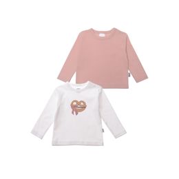 Langarmshirt Liliput "Brezel", M&auml;dchen, Gr. 50/56, rosa (wei&szlig;, rosa), 100% Baumwolle, bedruckt, normal, Rundhals, Shirts Langarmshirt, mit niedlichem Brezel-Print