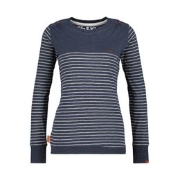 alife and kickin Langarmshirt ALIFE & KICKIN "Damen LeonieAK", Damen, Gr. L, blau (marine), 60% Baumwolle, 40% Polyester, Shirts Langarmshirt