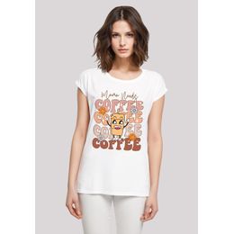 T-Shirt F4NT4STIC "Mothers Day Coffee Lover Mom", Damen, Gr. 4XL, wei&szlig;, Obermaterial: 100% Baumwolle, regular fit, Rundhals, ohne B&uuml;ndchen, Shirts T-Shirt, Premium Qualit&auml;t