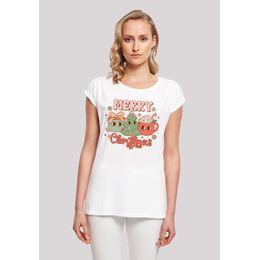 T-Shirt F4NT4STIC "Merry Weihnachten Cozy And Cute", Damen, Gr. 4XL, wei&szlig;, Obermaterial: 100% Baumwolle, regular fit, Rundhals, ohne B&uuml;ndchen, Shirts T-Shirt, Premium Qualit&auml;t, Weihnachts-Kollection