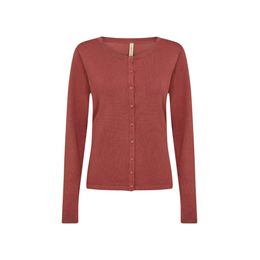 soyaconcept Damen Cardigan "Soya Concept Cardigan SC_DOLLIE"94577 mineral rot mel, Gr. S, Obermaterial: 75% Viskose, 25% Nylon, Strickjacken