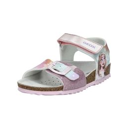 Riemchensandalette Geox "Geox Sandalen Lederimitat", Kinder, Gr. 34, pink, Lederimitat, Schuhe