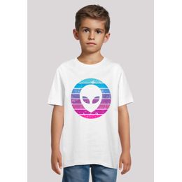T-Shirt F4NT4STIC "Alien Kopf", Mädchen, Gr. 146/152, weiß, Obermaterial: 100% Baumwolle, regular fit, Rundhals, ohne Bündchen, Shirts, Premium Qualität