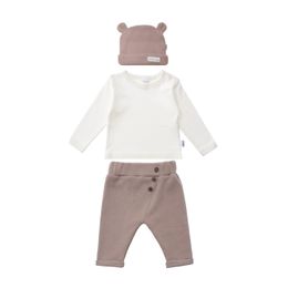 Sweatanzug Liliput, Mädchen, Gr. 62, weiß (weiß, beige), 90% Baumwolle, 10% Polyester, Sportanzüge, bestehend aus Hose, Mütze und Langarmshirt
