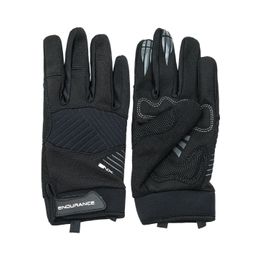 Fahrradhandschuhe Endurance "Folkestone", Damen, Gr. L, schwarz, 70% Polyester, 10% Nylon, 10% Polyurethan, 10% Elasthan, unifarben, Handschuhe, mit Silikon-Streifen