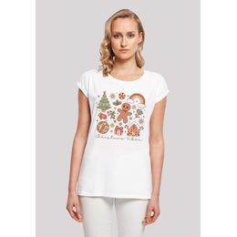 T-Shirt F4NT4STIC "Weihnachten Vibes Cozy Cute Winter", Damen, Gr. 4XL, wei&szlig;, Obermaterial: 100% Baumwolle, regular fit, Rundhals, ohne B&uuml;ndchen, Shirts T-Shirt, Premium Qualit&auml;t, Weihnachts-Kollection