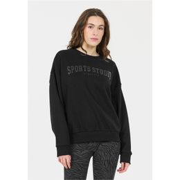 ENDURANCE ATHLECIA Sweatshirt ATHLECIA "Giannis", Damen, Gr. 34, schwarz, 65% Polyester, 35% Baumwolle, unifarben, normal, Rundhals, Sweatshirts Sweatshirt, mit atmungsaktivem Design