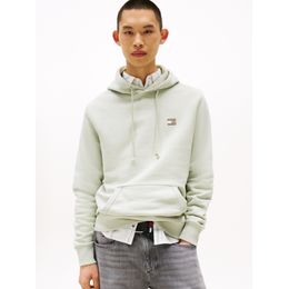 Hoodie Tommy Jeans "TJM REG BADGE HOODIE EXT", Herren, Gr. L, misty sage tonal, Sweatware, Obermaterial: 100% Baumwolle, unifarben, regular fit h&uuml;ftlang, Rundhals, eingesetzt,&Auml;rmel ohne &Auml;rmelschlitz Rippb&uuml;ndchen, Sweatshirts Hoodie, Mit Rundhalsausschnitt