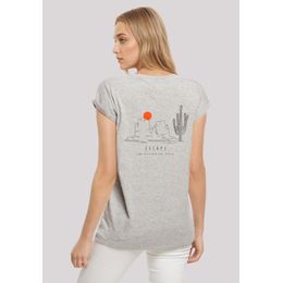 T-Shirt F4NT4STIC "Escape Discover the World Savannah", Damen, Gr. XXL, erdgrau, Obermaterial: 100% Baumwolle, regular fit, Rundhals, ohne B&uuml;ndchen, Shirts T-Shirt, Discover the World