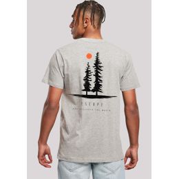 T-Shirt F4NT4STIC "Escape Discover the World Pinetree", Herren, Gr. 5XL, grau (erdgrau), Obermaterial: 100% Baumwolle, regular fit, Rundhals, ohne Bündchen, Shirts T-Shirt, Discover the World