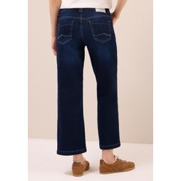 Loose-fit-Jeans Street One, Damen, Gr. 32, L&auml;nge 28, blau (dunkelblau wash), Jeans, 76% Baumwolle, 22% Polyester, 2% Elasthan, unifarben, normal, Jeans, aus Baumwolle mit Stretchanteil