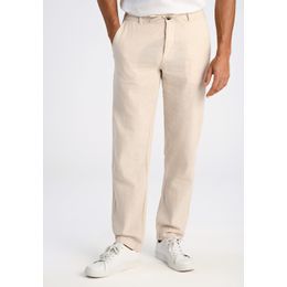 Leinenhose LINDBERGH "LINDBERGH Leinenhose", Herren, Gr. L, beige (lt sand), Obermaterial: 55% Leinen, 45% Baumwolle, relaxed fit, Hosen