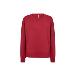 Strickpullover soyaconcept "Soya Concept Sweater SC_BANU", Damen, Gr. M, 4780 rot, Obermaterial: 48% Modal, 48% Polyester, 4% Elasthan, Pullover Strickpullover