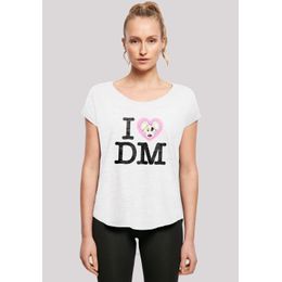 T-Shirt F4NT4STIC "Danger Mouse I Love DM", Damen, Gr. S, wei&szlig;, Obermaterial: 100% Baumwolle, regular fit, Rundhals, ohne B&uuml;ndchen, Shirts T-Shirt, Premium Qualit&auml;t