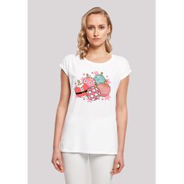T-Shirt F4NT4STIC "Pink Cute Weihnachten Tree Balls", Damen, Gr. 4XL, wei&szlig;, Obermaterial: 100% Baumwolle, regular fit, Rundhals, ohne B&uuml;ndchen, Shirts T-Shirt, Premium Qualit&auml;t, Weihnachts-Kollection