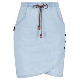 alife and kickin Sommerrock ALIFE & KICKIN "Damen LucyAK DNM A", Damen, Gr. S, blau (light denim), 95% Baumwolle, 5% Elasthan, R&ouml;cke