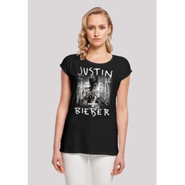 T-Shirt F4NT4STIC "Justin Bieber Purpose Album Cover", Damen, Gr. 4XL, schwarz, Obermaterial: 100% Baumwolle, regular fit, Rundhals, ohne B&uuml;ndchen, Shirts T-Shirt, Premium Qualit&auml;t, Musik, By Rock Off