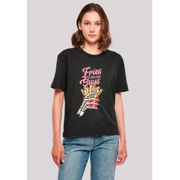 T-Shirt F4NT4STIC "Anti Valentinstag Fries", Damen, Gr. L, schwarz, Obermaterial: 100% Baumwolle, oversize, Rundhals, ohne B&uuml;ndchen, Shirts T-Shirt, Premium Qualit&auml;t