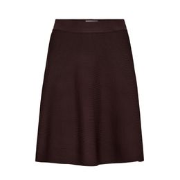 Nümph Midirock NÜMPH "Nümph Skirt NULILLYPILLY", Damen, Gr. XL, schwarz coffee, Obermaterial: 54% Viskose, 46% Polyamid, Röcke