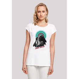 T-Shirt F4NT4STIC "Janis Joplin Halo Photo'", Damen, Gr. 4XL, weiß, Obermaterial: 100% Baumwolle, regular fit, Rundhals, ohne Bündchen, Shirts, Print