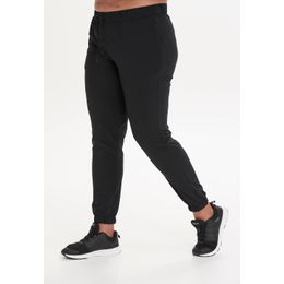 Sweathose Q BY ENDURANCE "MAIA", Damen, Gr. 48, EURO-Größen, schwarz, 86% Polyester, 14% Elasthan, unifarben, lang, Hosen Sweathose, mit praktischem Dehnbund