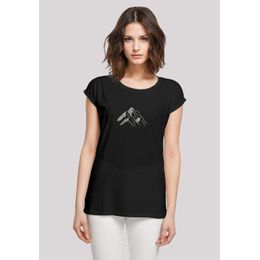 T-Shirt F4NT4STIC "Mountain Berge Natur V2", Damen, Gr. 4XL, schwarz, Obermaterial: 100% Baumwolle, regular fit, Rundhals, ohne B&uuml;ndchen, Shirts T-Shirt, Premium Qualit&auml;t