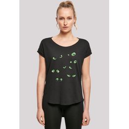 T-Shirt F4NT4STIC "Scooby Doo Scary Eyes", Damen, Gr. L, schwarz, Obermaterial: 100% Baumwolle, regular fit, Rundhals, ohne B&uuml;ndchen, Shirts T-Shirt, Damen,Premium Merch,Lang,Longshirt,Bedruckt