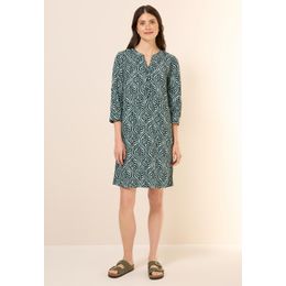 Tunikakleid Cecil, Damen, Gr. M40, US-Gr&ouml;&szlig;en, gr&uuml;n (slate khaki), Web, 100% Baumwolle, gemustert, comfort fit kniefrei, Rundhals, B&uuml;ndchen, Kleider, aus 100% Baumwolle
