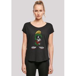 T-Shirt F4NT4STIC "Looney Tunes Marvin The Martian", Damen, Gr. XS, schwarz, Obermaterial: 100% Baumwolle, regular fit, Rundhals, ohne B&uuml;ndchen, Shirts T-Shirt, Damen,Premium Merch,Lang,Longshirt,Bedruckt