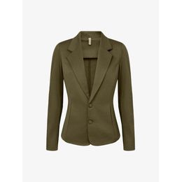 Blusenblazer soyaconcept "Soya Concept Blazer SC_DANIELA", Damen, Gr. L, 7230 misty olive, Obermaterial: 73% Polyester, 24% Viskose, 3% Elasthan, Blazer Blusenblazer