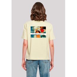 T-Shirt F4NT4STIC "Pinocchio", Damen, Gr. L, gelb (softgelb), Obermaterial: 100% Baumwolle, oversize, Rundhals, ohne Bündchen, Shirts, Retro, Heroes of Childhood, TV Serie