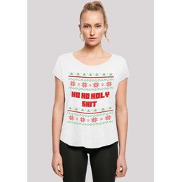 T-Shirt F4NT4STIC "Ho Ho Holy", Damen, Gr. S, wei&szlig;, Obermaterial: 100% Baumwolle, regular fit, Rundhals, ohne B&uuml;ndchen, Shirts T-Shirt, Print