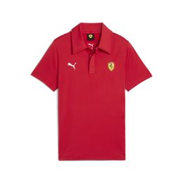 Poloshirt Puma "Scuderia Ferrari Sportswear Poloshirt Jugendliche", Mädchen, Gr. 122, rot (rosso corsa rot), Obermaterial: 93% Polyester, 7% Elasthan, clean, regular fit, Shirts