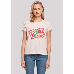 T-Shirt F4NT4STIC "Kellogg's Froot Loops Breakfast Cereal Pop Art", Damen, Gr. L, pink, Obermaterial: 100% Baumwolle, oversize, Rundhals, ohne B&uuml;ndchen, Shirts T-Shirt, Premium Qualit&auml;t